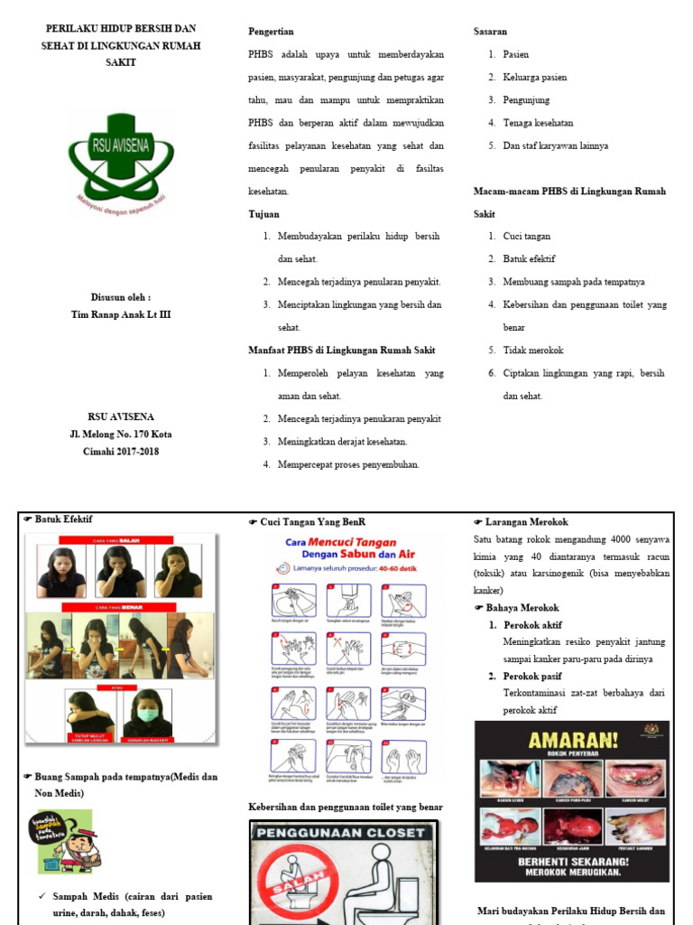 Leaflet Phbs | PDF | Pengembangan Diri