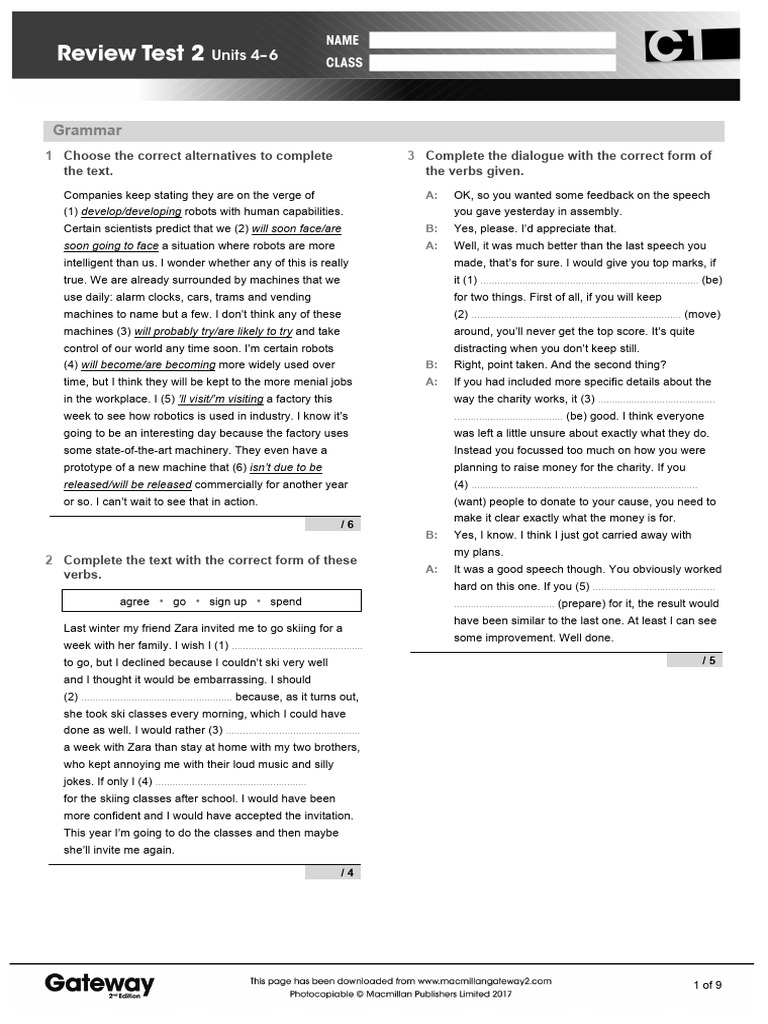 C1 Review Test 2 | PDF | Mars | Rover (Space Exploration)