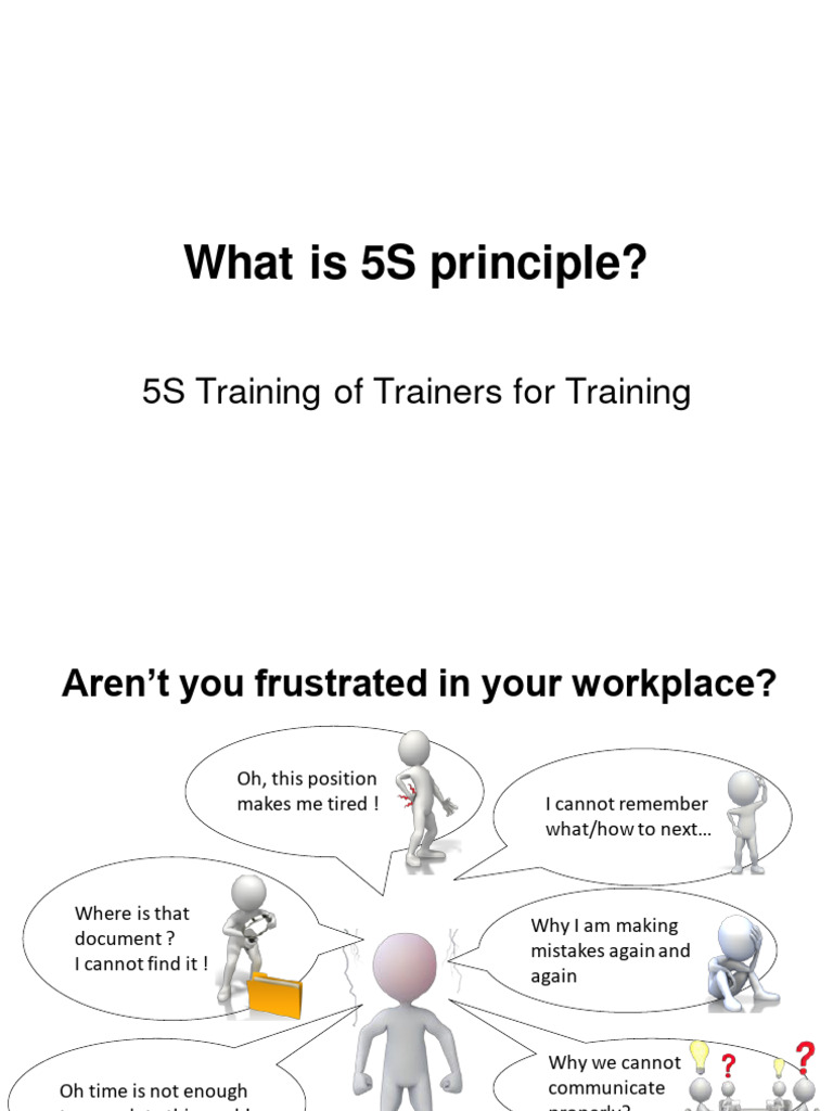 5S Training Material For Trainer's Training For Training Others | PDF ...