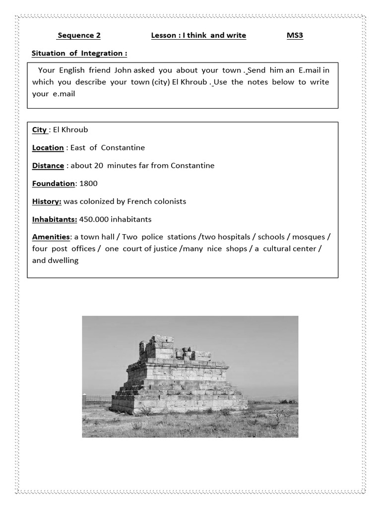 Describe El Khroub: A Town Overview | PDF