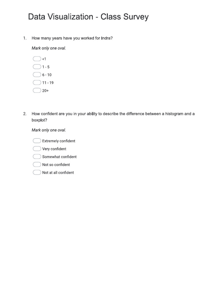 Data Visualization - Class Survey | PDF