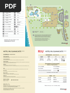 Riu Guanacaste Map Riu Guanacaste Liberia Holidays To Costa Rica