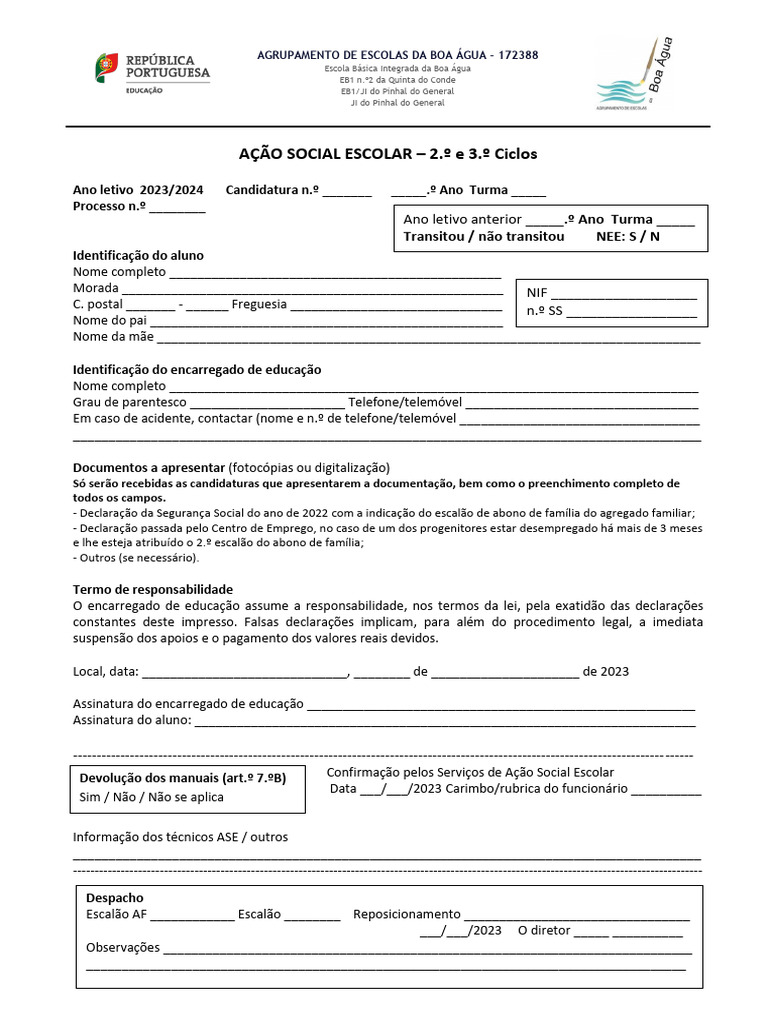 Formulario de Candidatura | PDF