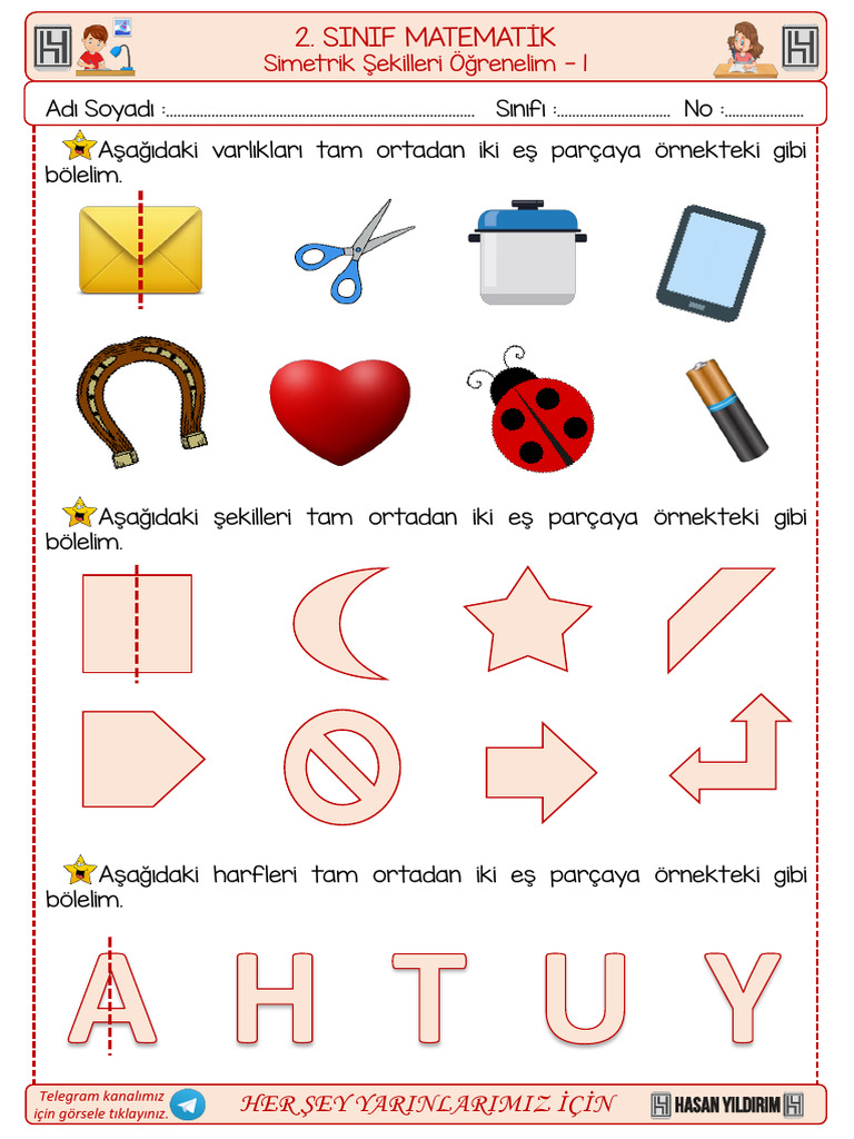 1-Simetrik Şekilleri Öğrenelim | PDF