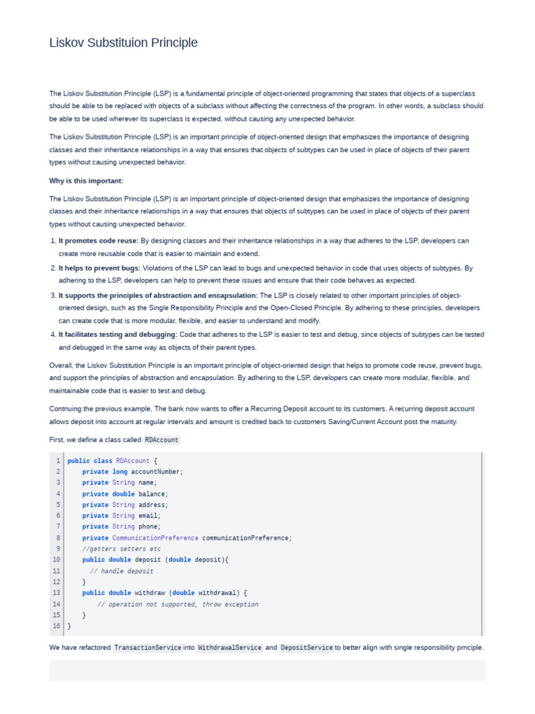 TF30-Liskov Substituion Principle-080823-123157 | PDF | Inheritance (Object Oriented Programming ...
