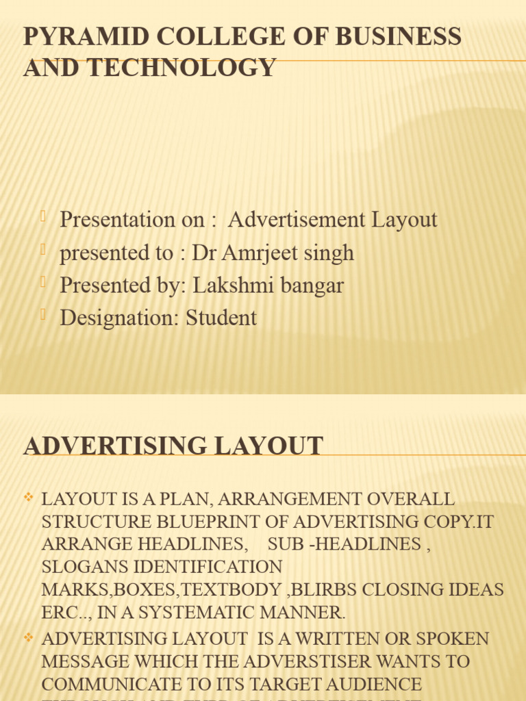 Advertisement Layout | PDF | Page Layout | Advertising
