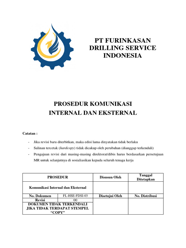 Prosedur SML Furinkasan Komunikasi | PDF | Bisnis