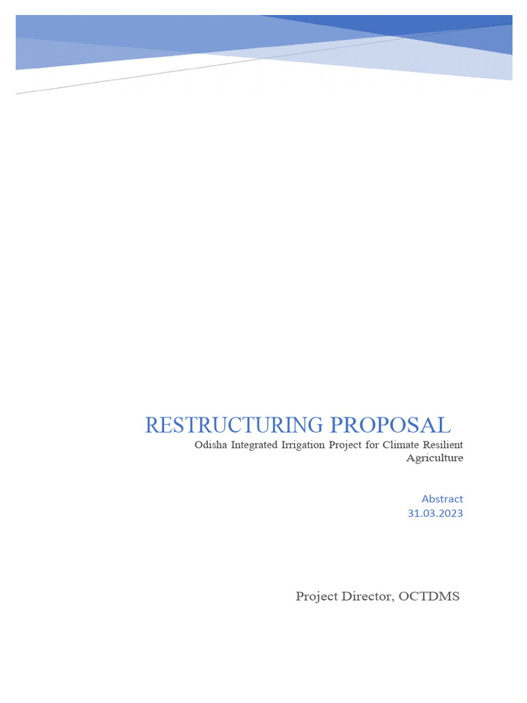 OIIPCRA Restructuring Proposal V2 | PDF | Agriculture | Water Resources