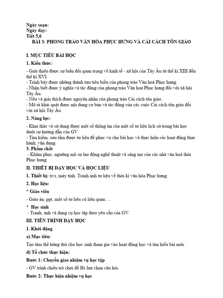 Bai 3 PHONG TRAO VAN HOA PHUC HUNG VA CAI CACH TON GIAO | PDF