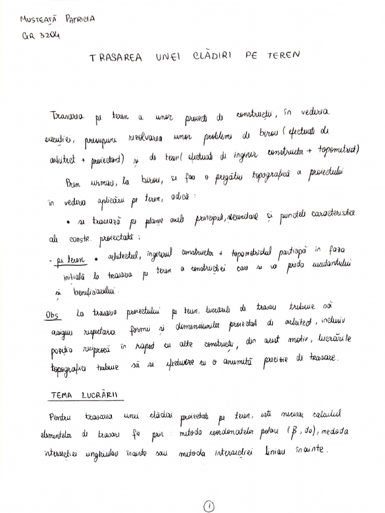 Musteata Patricia 3204 Trasarea - Pe.teren | PDF