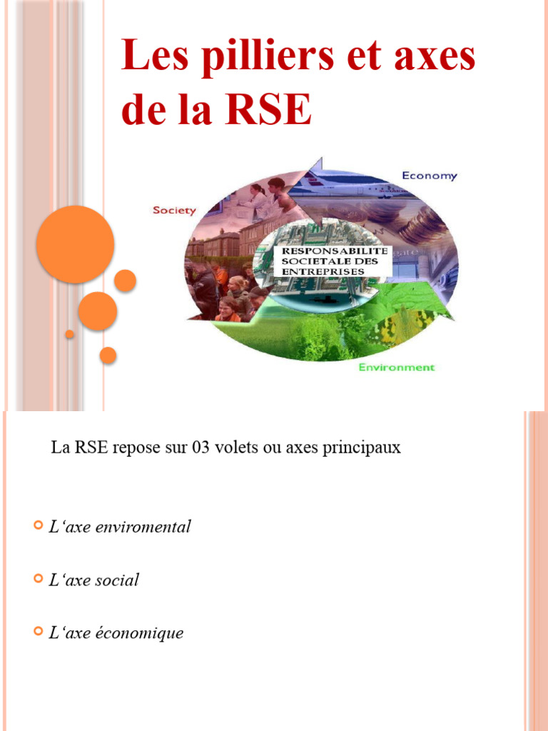 Les axes clés de la RSE expliqués | PDF | Responsabilité sociétale des ...