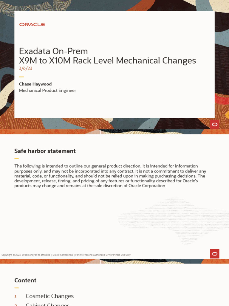 Exadata X10M Rack Level Changes | PDF | Computing | Manufactured Goods