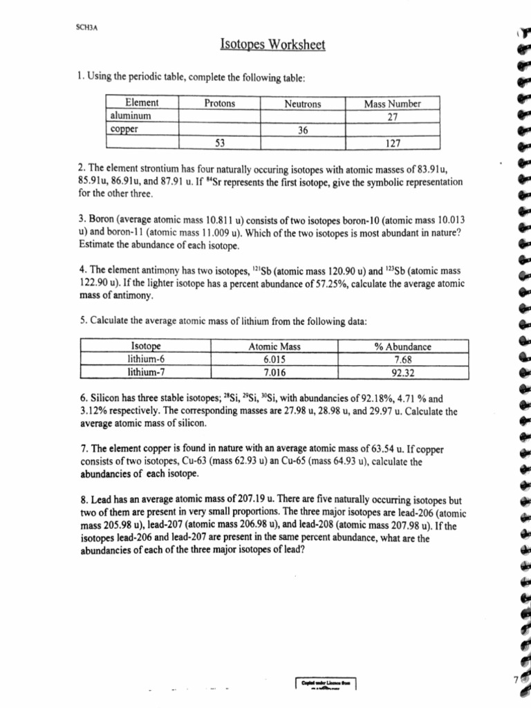 More Challenging Isotopes Calculation | PDF