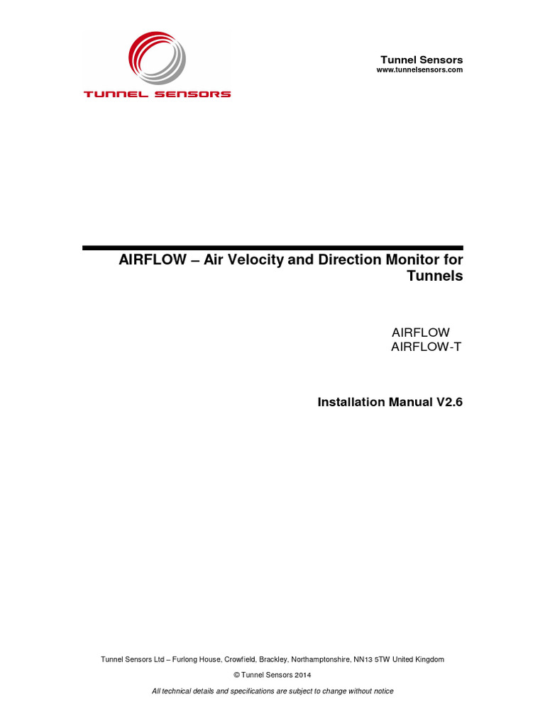 AIRFLOW Installation Manual V2.6 | PDF | Power Supply | Electrical Wiring