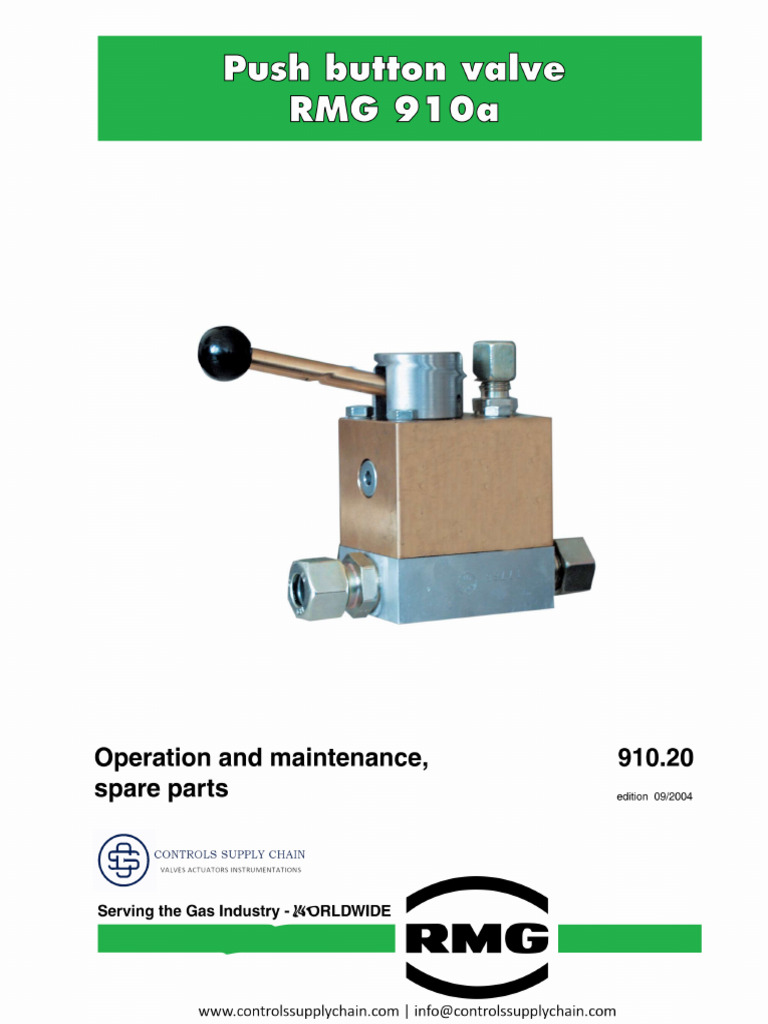 CSC RMG 910a Push Button Valve | PDF