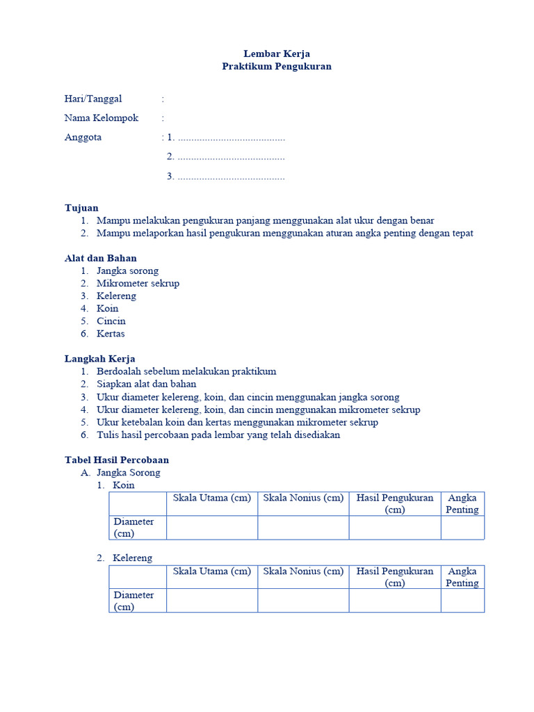 Praktikum Pengukuran | PDF