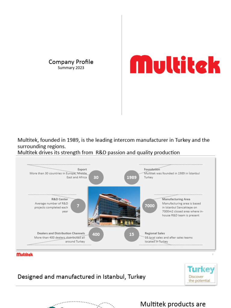 Multitek - Company Profile 2023 Updated | PDF | Telephone | Home Automation