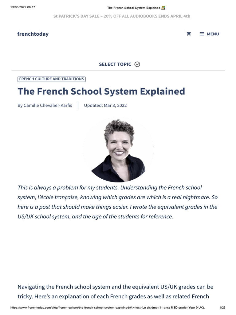 The French School System Explained | PDF | Kindergarten | French Language