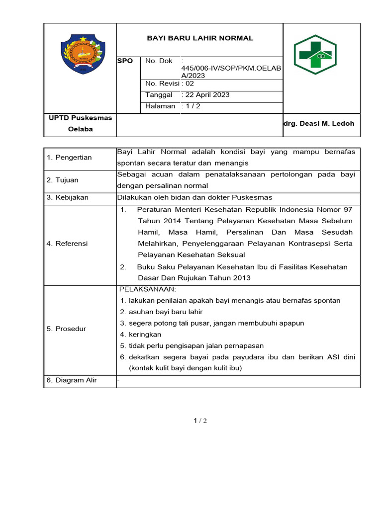 4.2.1.4 Sop BBL 2023 | PDF