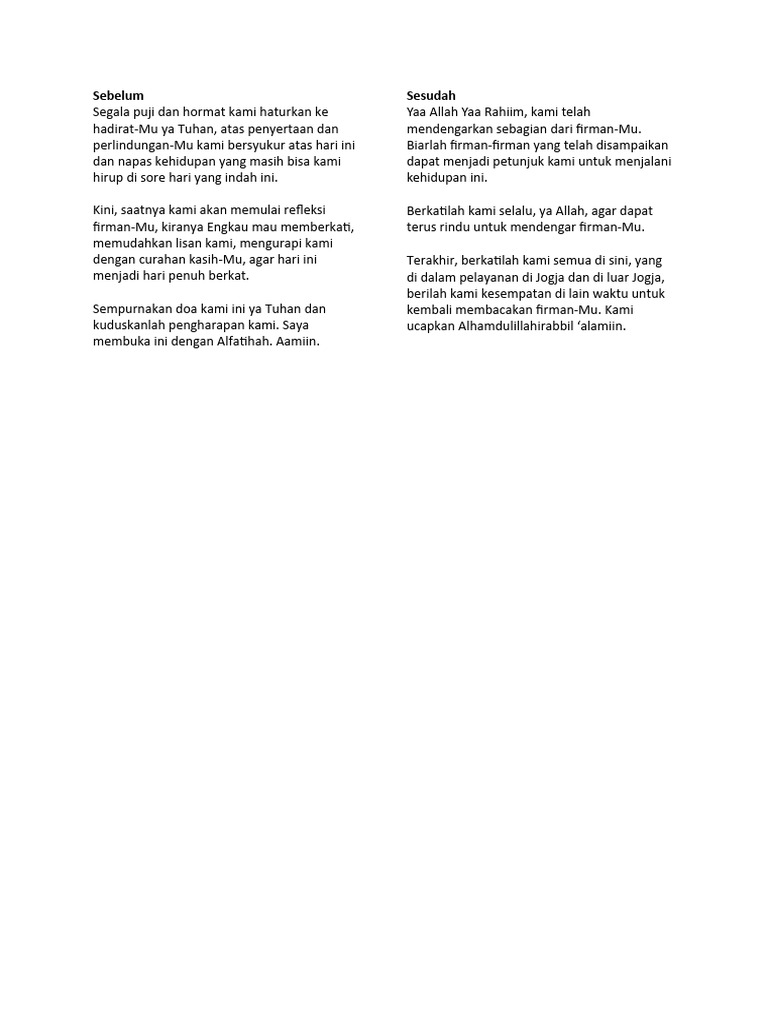 Doa Firman | PDF | Seni & Disiplin Bahasa