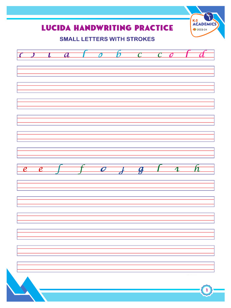 Lucida Handwriting Practice | PDF