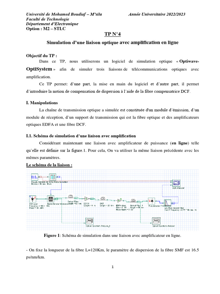 TP 3 | PDF | Fibre optique | Électricité
