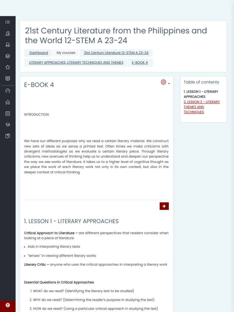 E-Book 4 - Lesson 1 - Literary Approaches | Download Free PDF | Feminism | Gender Studies