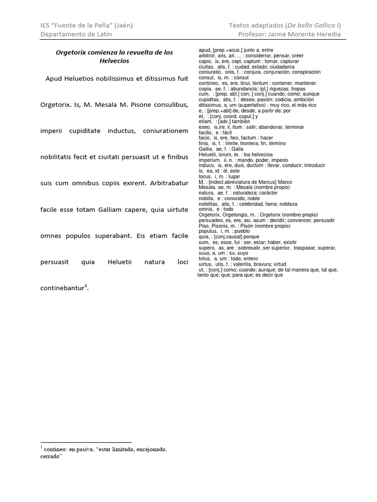 Orgetorix Comienza La Revuelta de Los Helvecios | PDF | Europa antigua ...