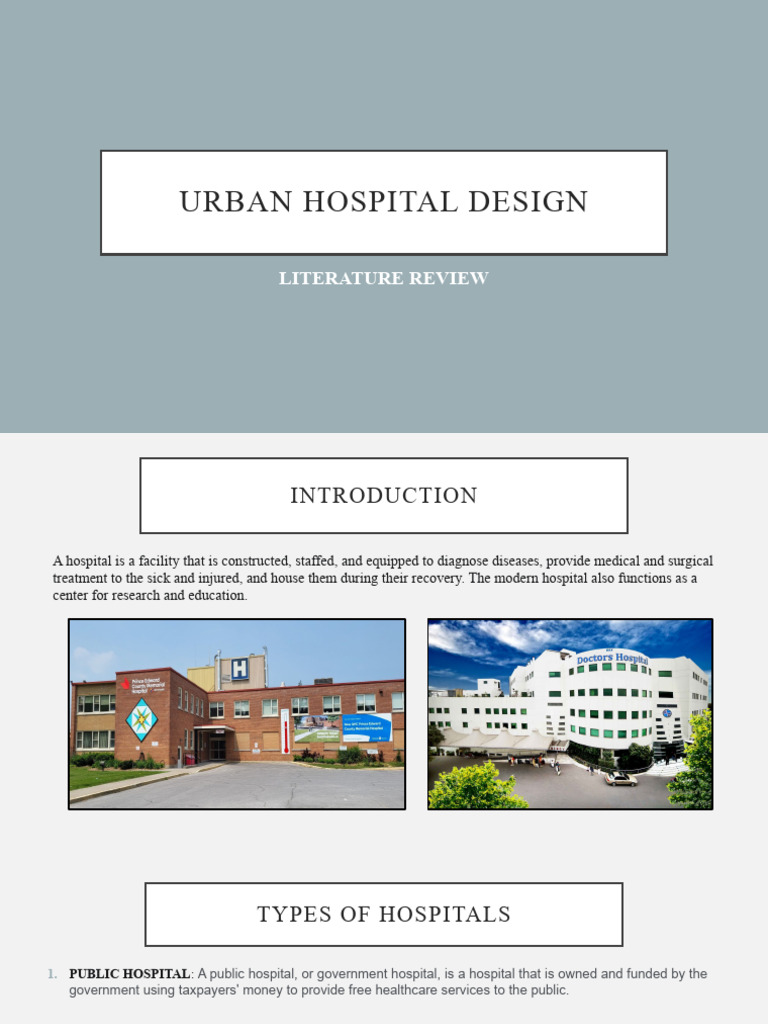 Urban Hospital Design - LITERATURE REVIEW | PDF | Hospital | Hygiene