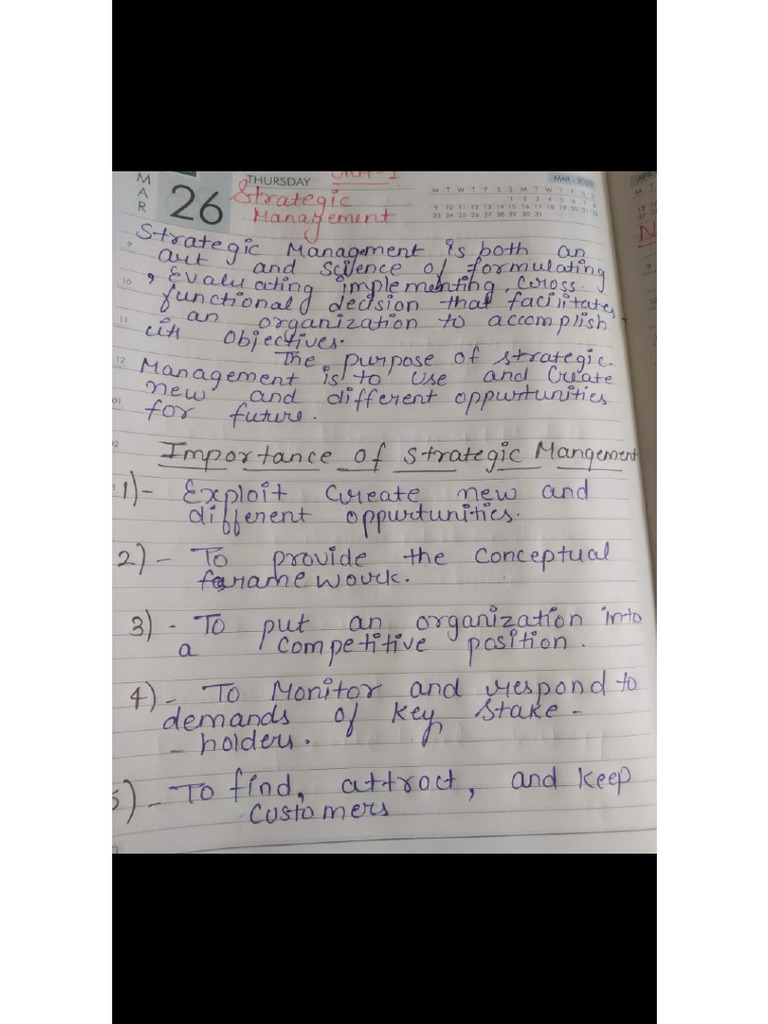 Unit 1 Strategic Management | PDF