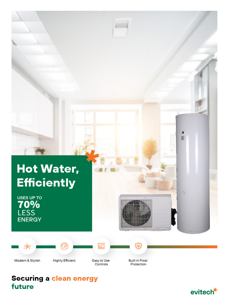 Evitech Sales Brouchre Ev36.745 | PDF | Efficient Energy Use | Water Heating