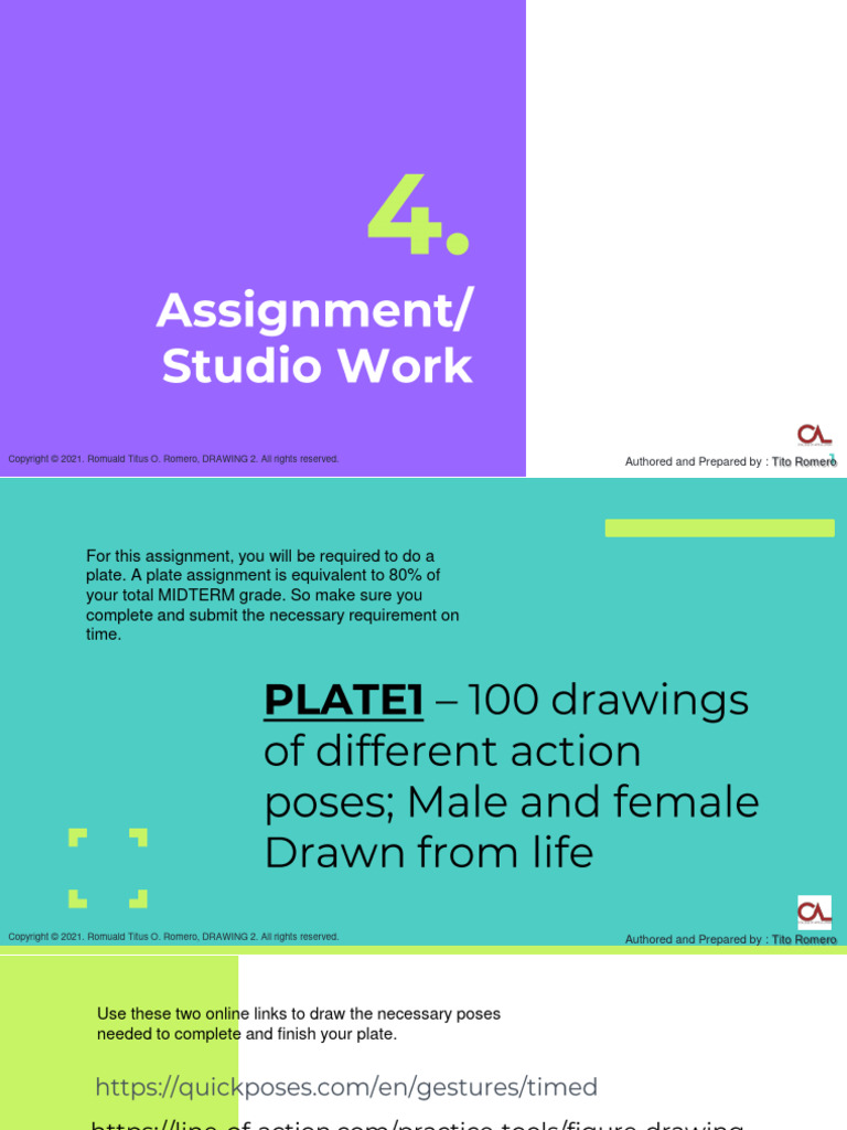 Advance Session 4 - Gesture Drawing Assignment | PDF