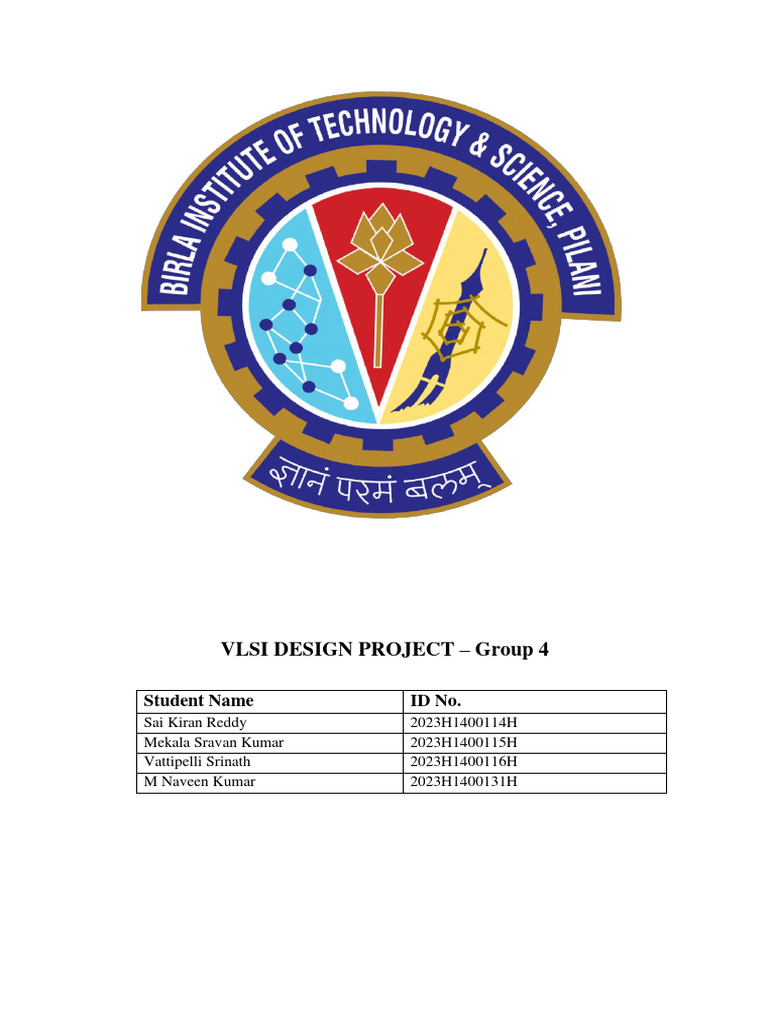 VLSI Project - Final | Download Free PDF | Logic Gate | Cmos