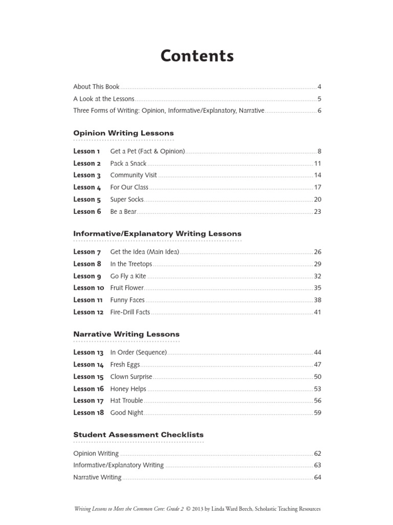 Writing Lesson Meet The Common Core Grade 2 | PDF | Reason | Paragraph