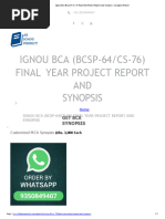 BCA Project Synopsis (Aniruddh Sharma) | PDF | Relational Database ...