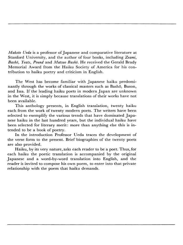Makoto Ueda - Modern Japanese Haiku - An Anthology-University of ...