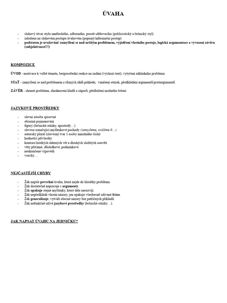 ÚVAHA | PDF