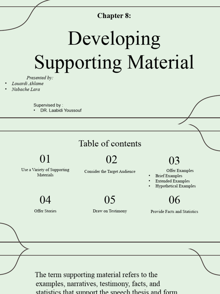 Developing Supporting Material | PDF | Average | Mean