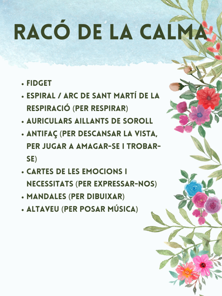 RACÓ DE LA CALMA adolescents | PDF