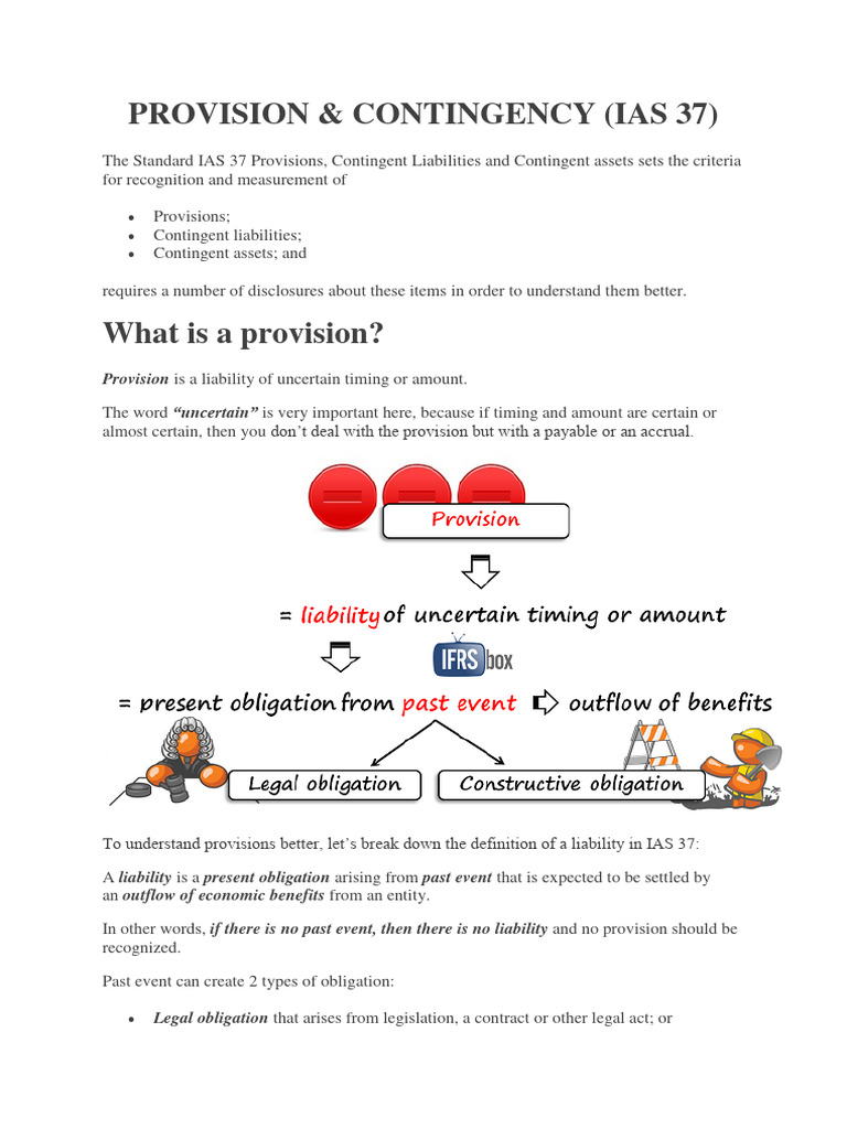 TA09 - Provision and Contingency | PDF | Expense | Liability (Financial ...