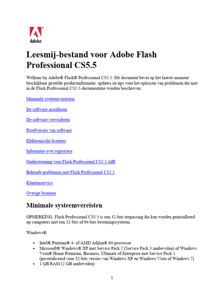 Lees Mij Voor Flash Professional CS5.5 | PDF