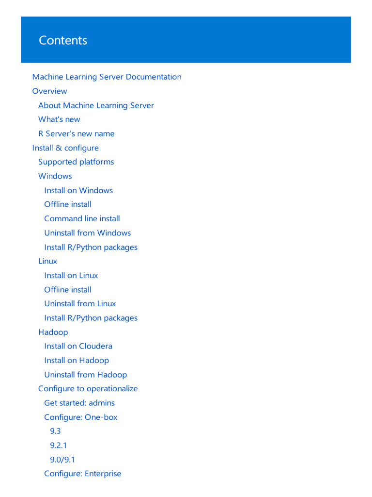 ML Server | PDF | Apache Hadoop | Apache Spark