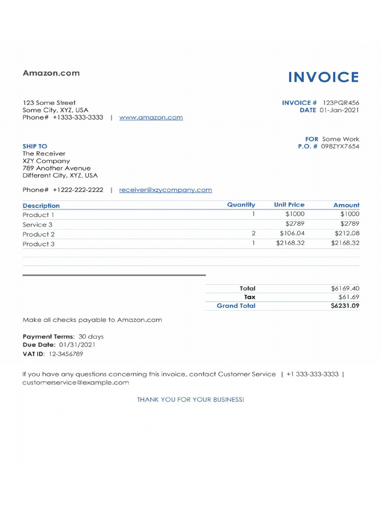 Amazon Invoice Requirement | PDF