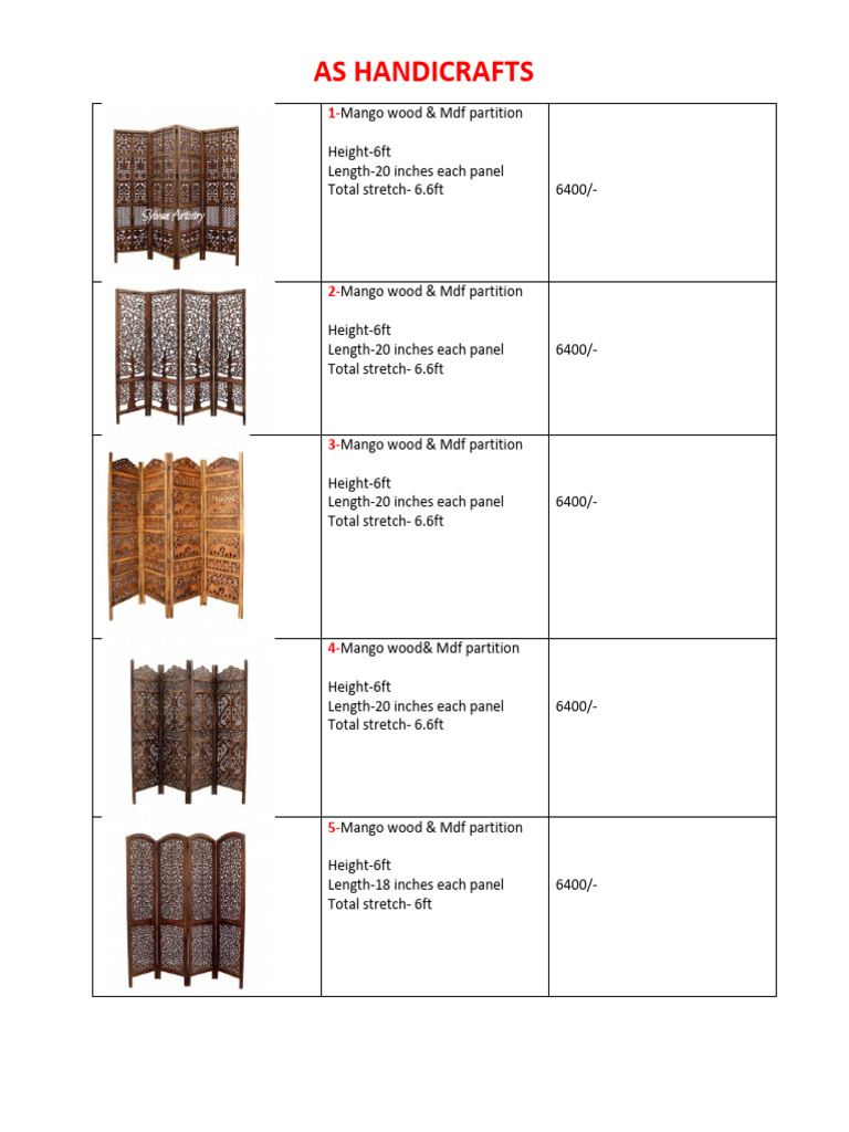 Mango Wood & MDF Partition | PDF | Composite Material | Secondary Sector Of The Economy