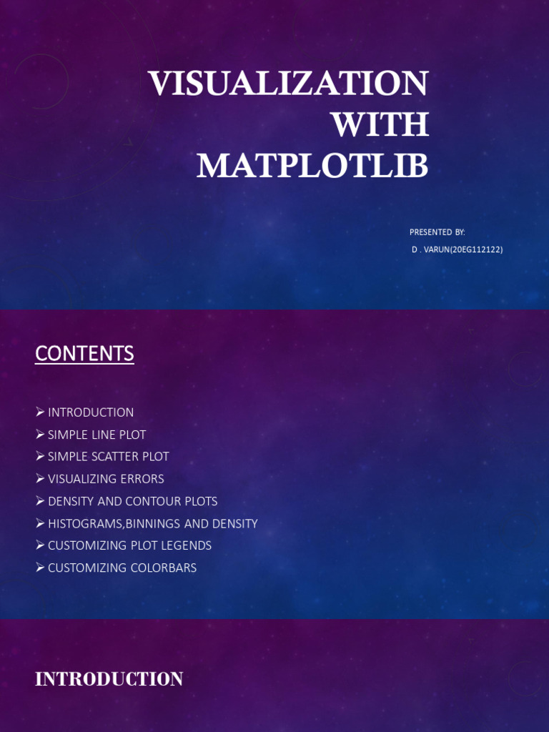 Matplotlib | PDF | Histogram | Contour Line Matplotlib | PDF | Histogram | Contour Line