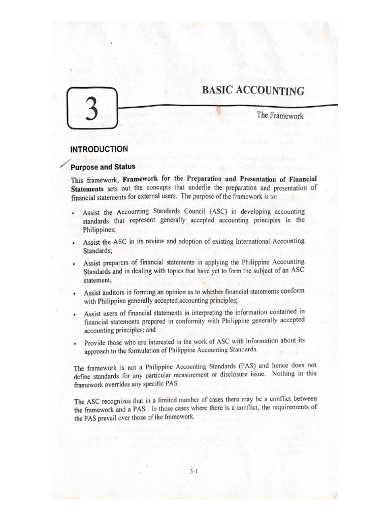 Intro To Financial Accounting - Module-2 - The Framework | PDF