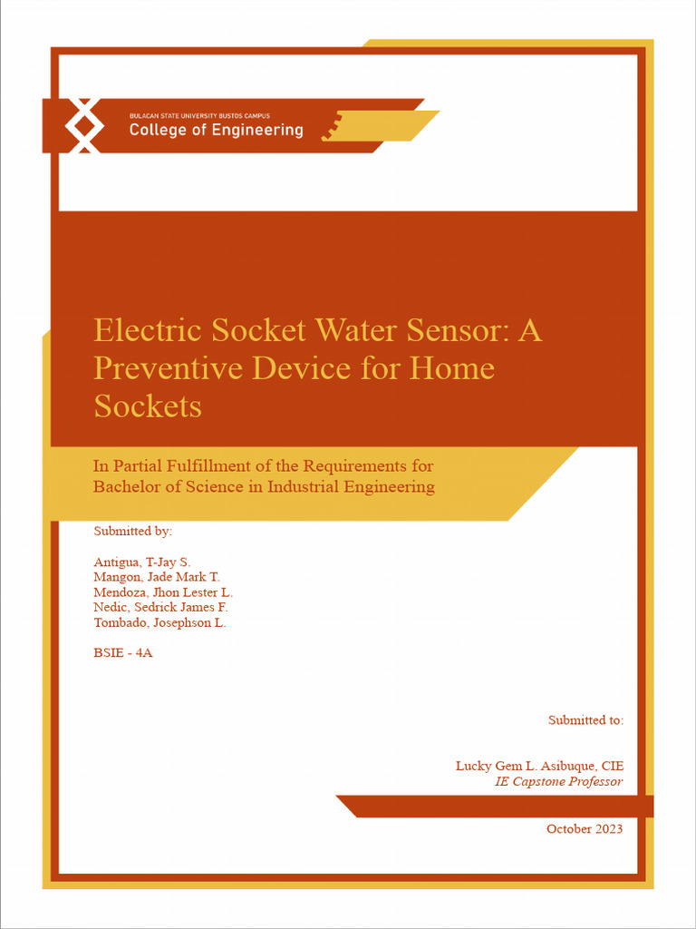 Electric Socket Water SensorOctober 23 | PDF | Electrical Connector ...