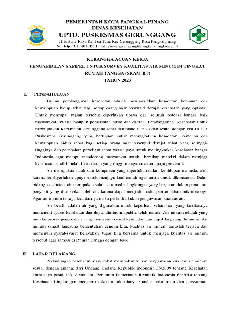 Kak Skam-Rt GRG 2023 | PDF | Kesehatan Holistik | Teknologi & Rekayasa