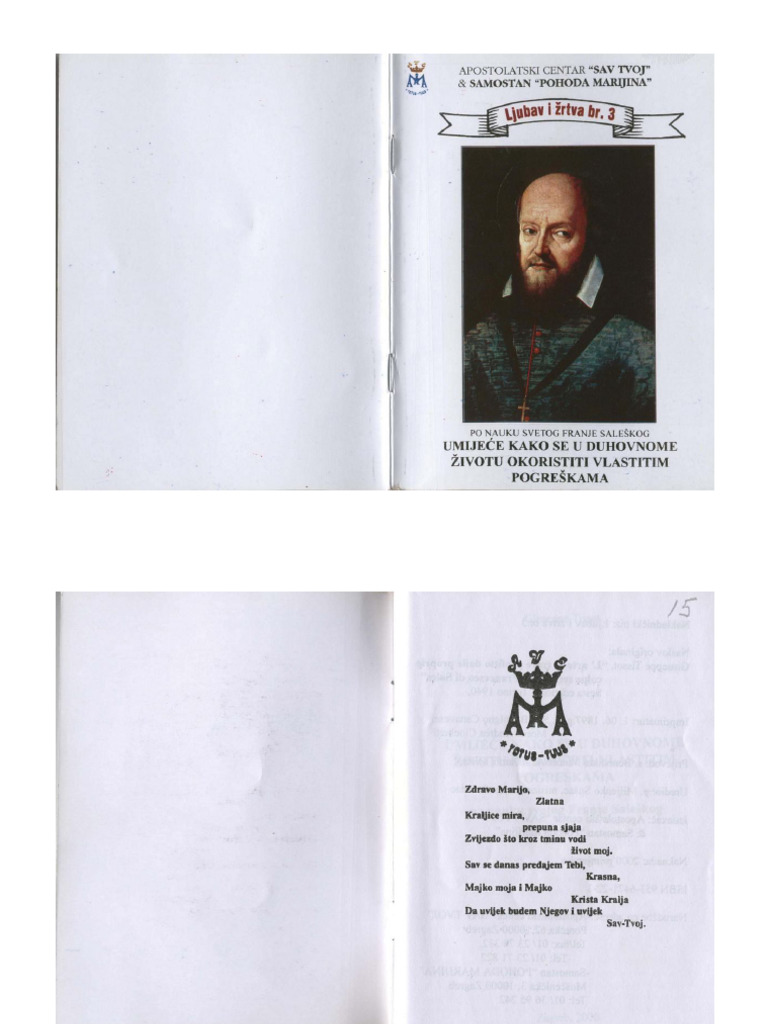 Po Nauku Sv. Franje Saleškog - Umijeće Kako Se U Duhovnome Životu ...