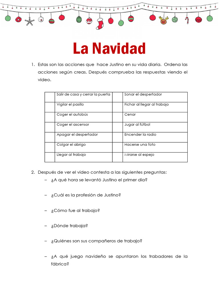Actividades Navideñas y Lotería | PDF | Villancicos | Nochebuena